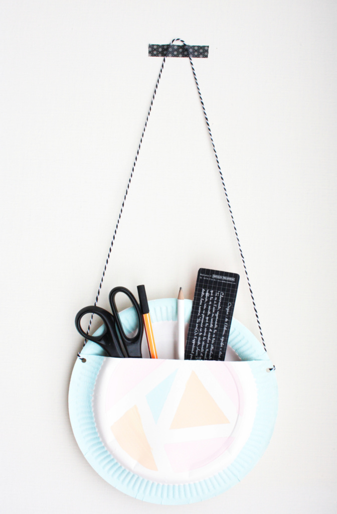 DIY Mini-Utensilo aus Papptellern - Rosy & Grey